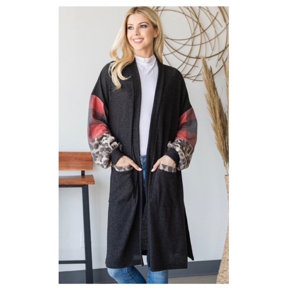 Jackets & Coats | Nwot Long Buffalo Plaid Cardigan | Poshmark